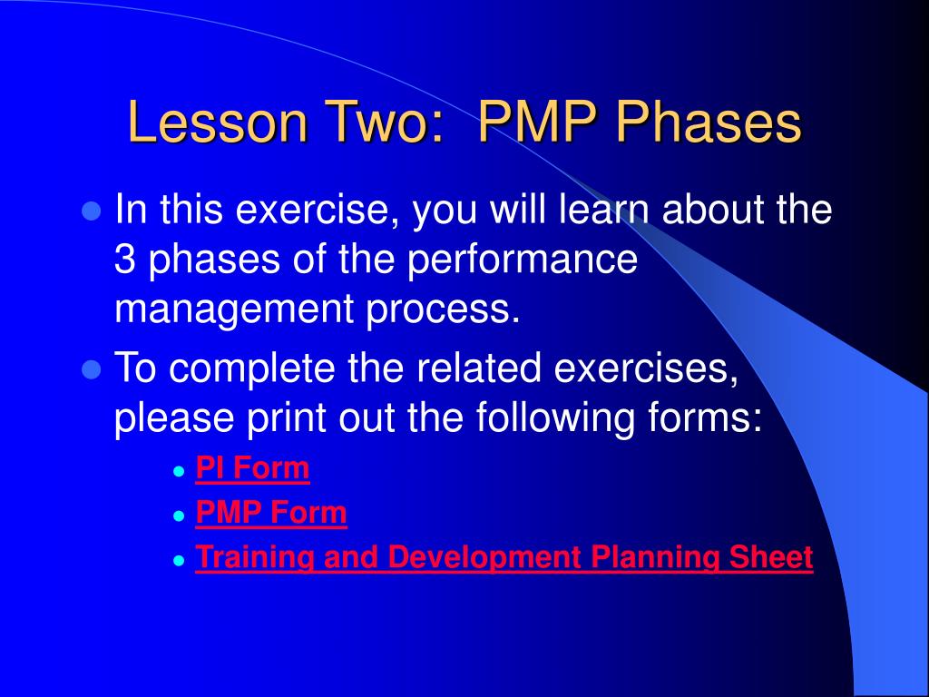 PPT - Lesson Two: PMP Phases PowerPoint Presentation, free download ...