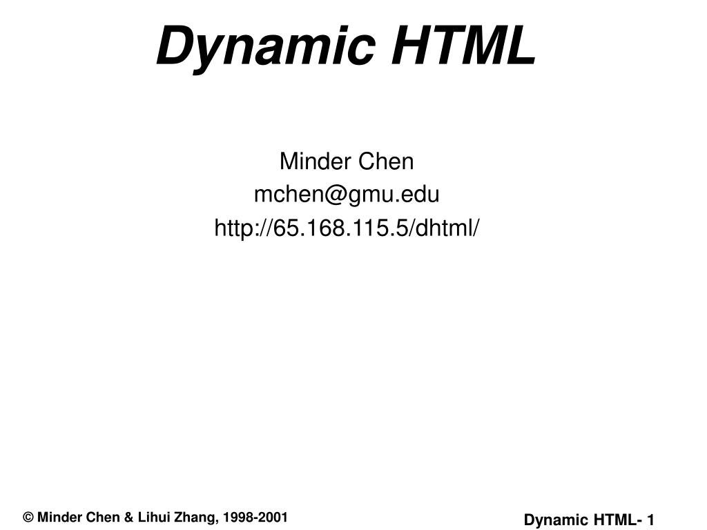 PPT - Dynamic HTML PowerPoint Presentation, free download - ID:480497