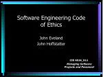 PPT - Ethics in Software Engineering PowerPoint Presentation, free ...