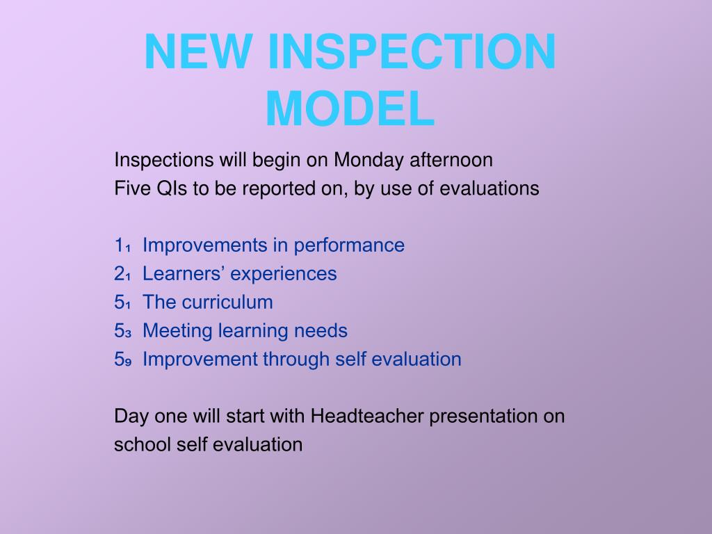 PPT - NEW INSPECTION MODEL PowerPoint Presentation, free download - ID:481436