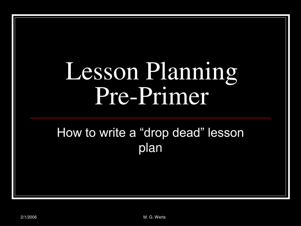 PPT - Lesson Planning Pre-Primer PowerPoint Presentation, free download ...