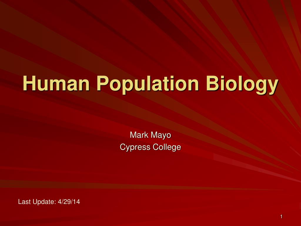 PPT - Human Population Biology PowerPoint Presentation, free download ...