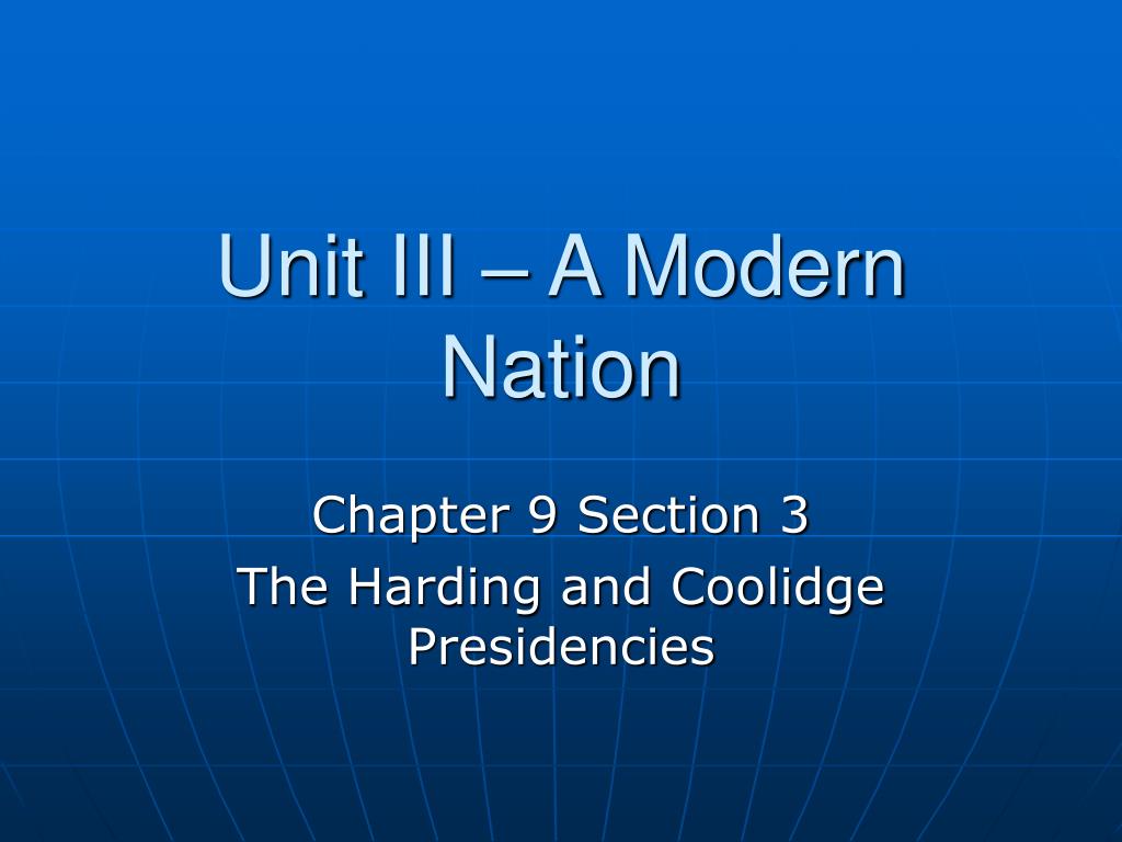 PPT - Unit III – A Modern Nation PowerPoint Presentation, free download ...