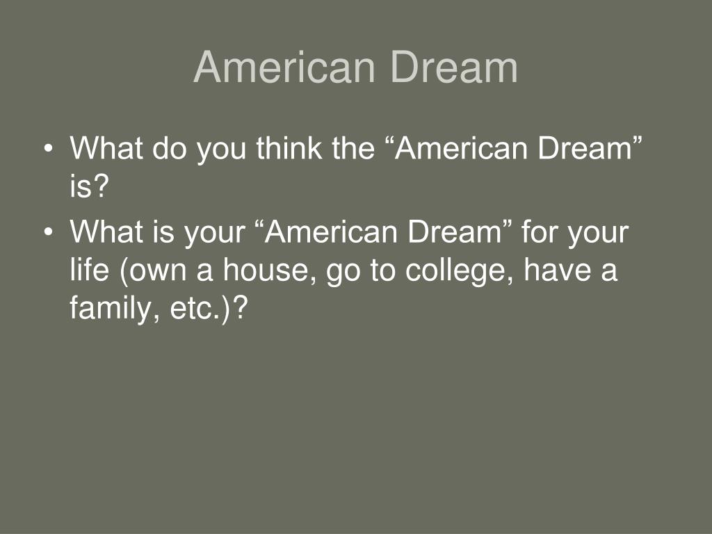 PPT - American Dream PowerPoint Presentation, free download - ID:483682