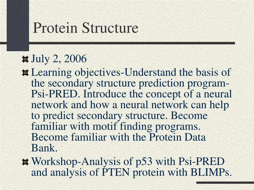 PPT - Protein Structure PowerPoint Presentation, free download - ID:483764