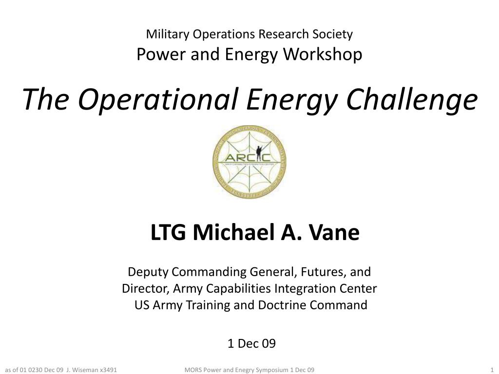 PPT - The Army’s Future Operational Environment PowerPoint Presentation ...