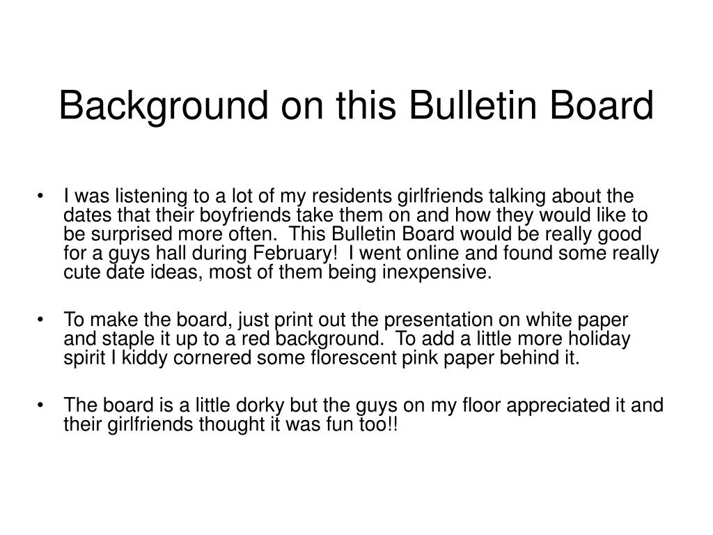 PPT - Background on this Bulletin Board PowerPoint Presentation, free ...