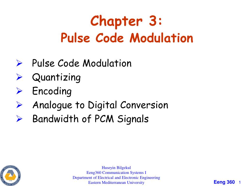 PPT - Chapter 3: Pulse Code Modulation PowerPoint Presentation, free ...