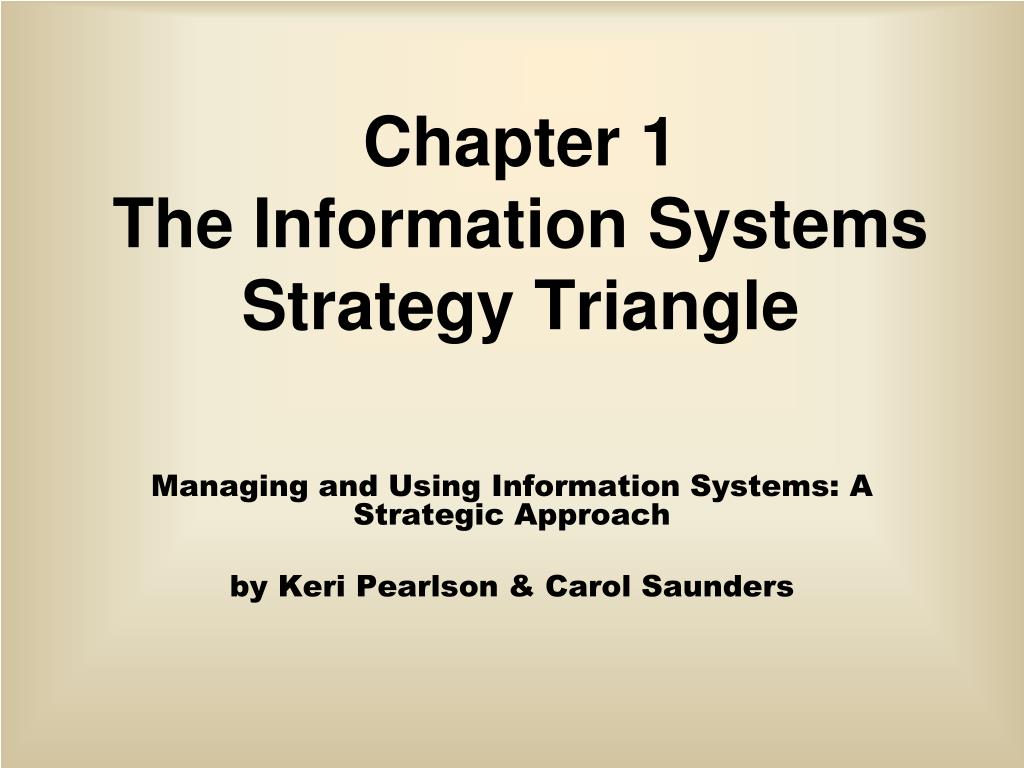 PPT - Chapter 1 The Information Systems Strategy Triangle PowerPoint ...