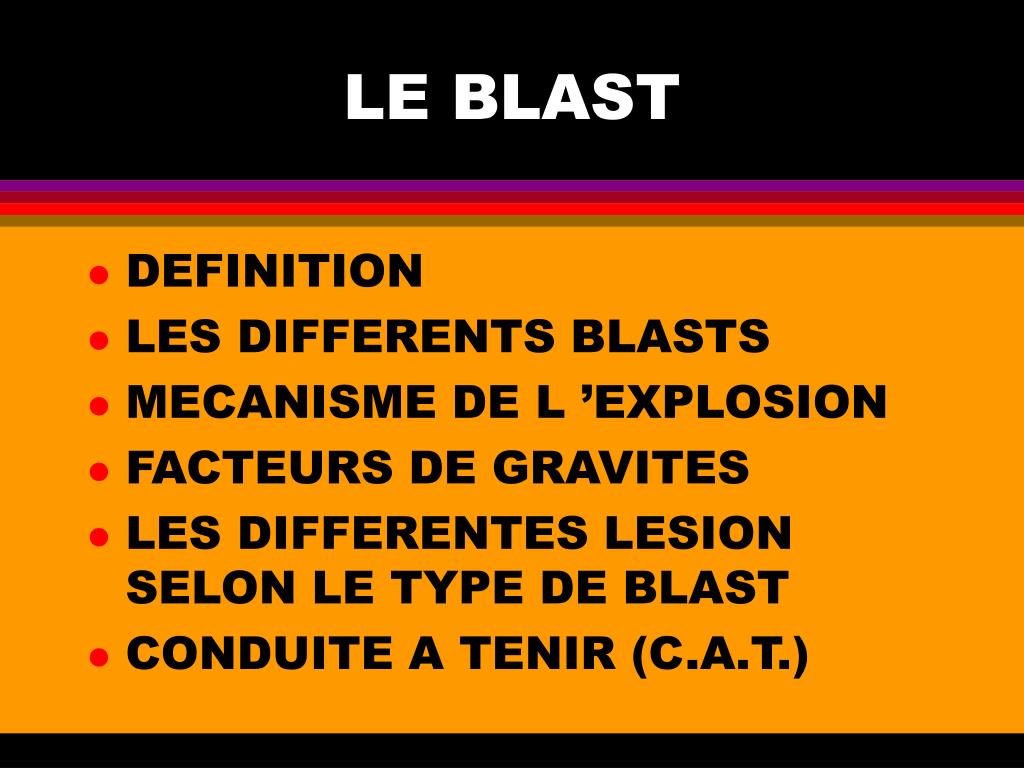 PPT - LE BLAST PowerPoint Presentation, free download - ID:492430