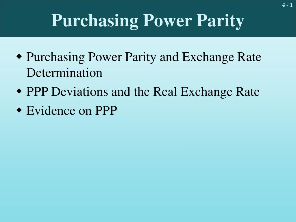 PPT - Purchasing Power Parity PowerPoint Presentation, free download ...