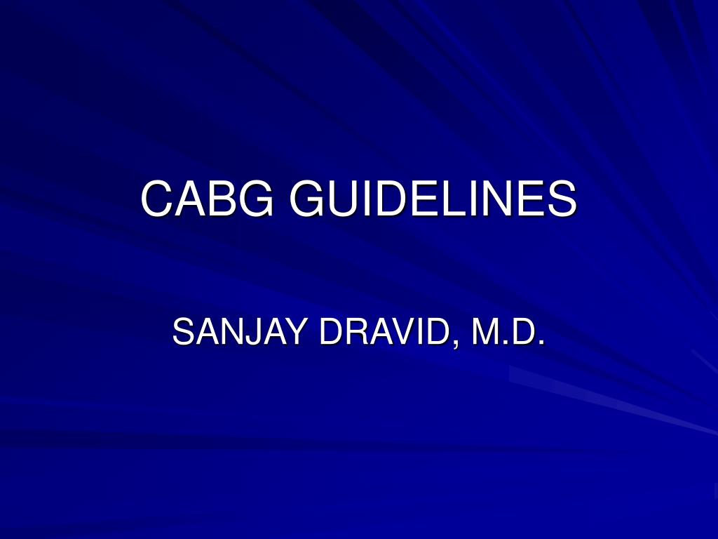 PPT - CABG GUIDELINES PowerPoint Presentation, free download - ID:494196