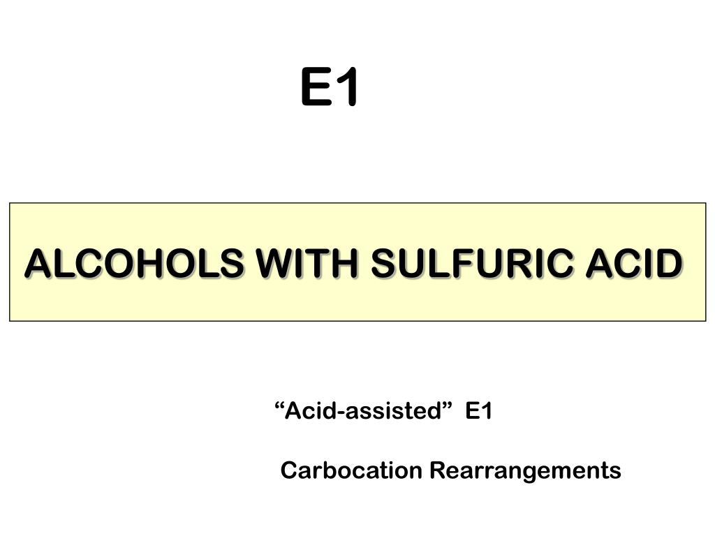 PPT - ALCOHOLS WITH SULFURIC ACID PowerPoint Presentation, free ...