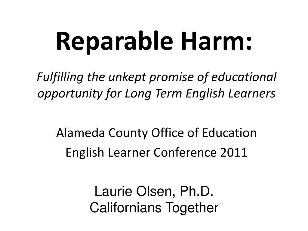 PPT - Reparable Harm: PowerPoint Presentation, free download - ID:496719