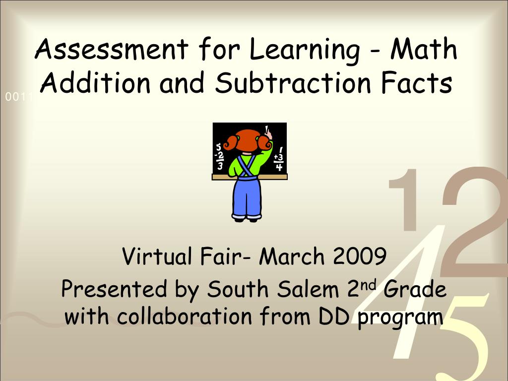 PPT - Assessment for Learning - Math Addition and Subtraction Facts ...