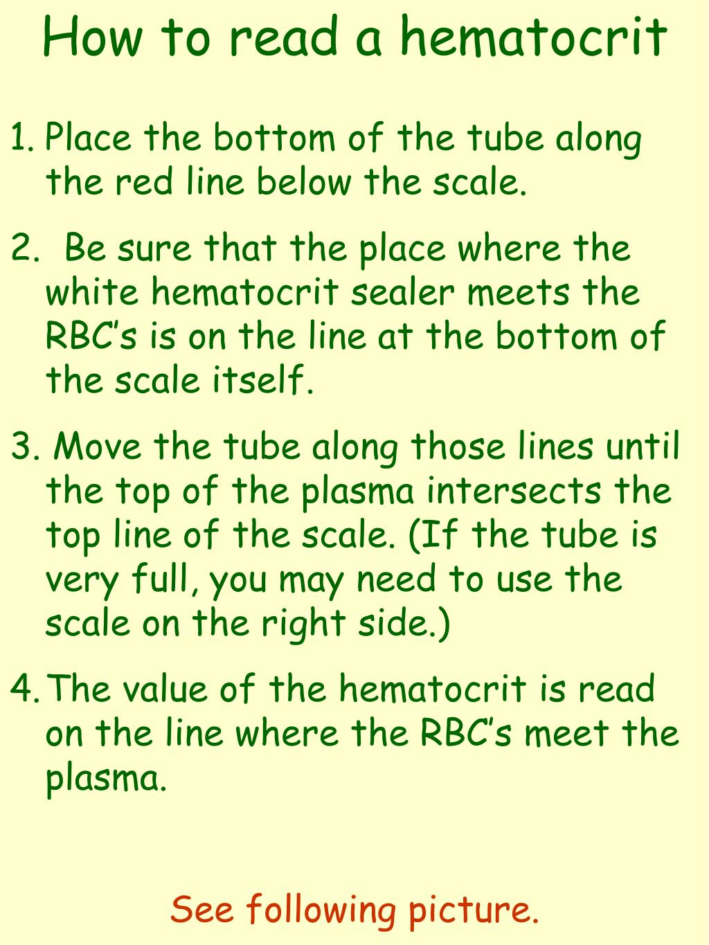 PPT - How to read a hematocrit PowerPoint Presentation, free download ...