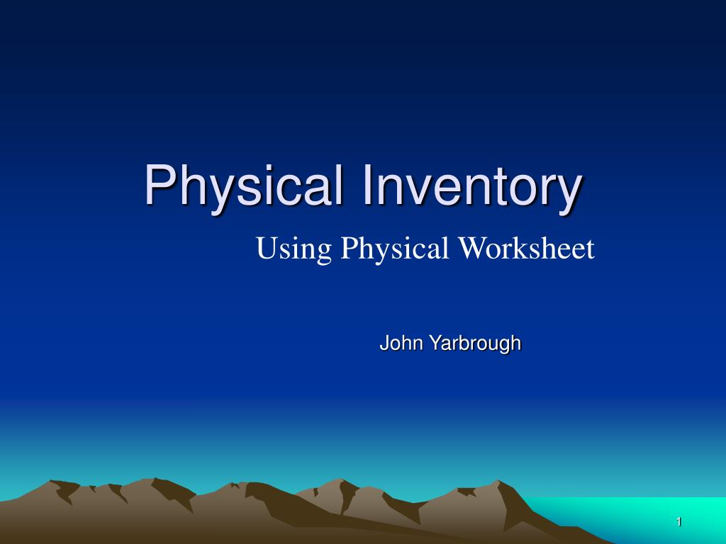 PPT - Physical Inventory PowerPoint Presentation, free download - ID:499272