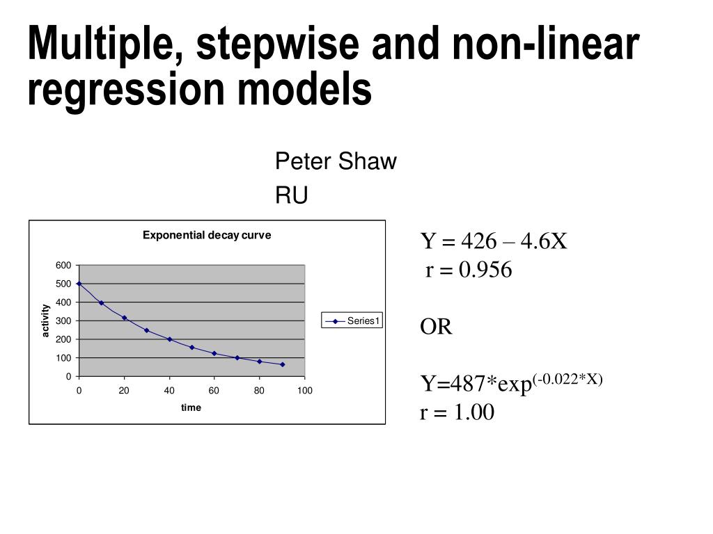 PPT - Multiple, stepwise and non-linear regression models PowerPoint ...