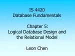 PPT - Logical Database Design and the Relational Model PowerPoint ...