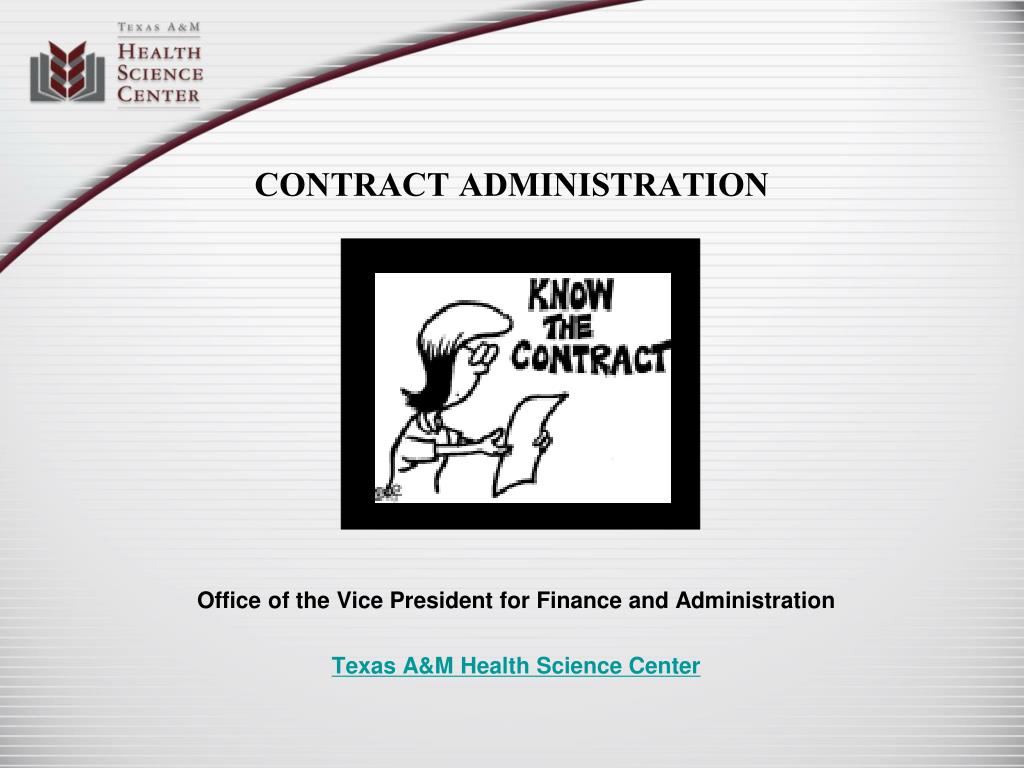PPT - CONTRACT ADMINISTRATION PowerPoint Presentation, free download ...