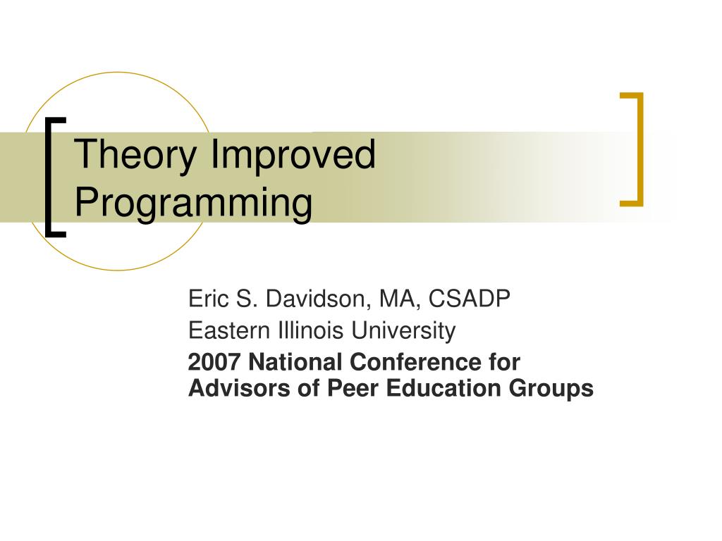 PPT - Theory Improved Programming PowerPoint Presentation, free ...