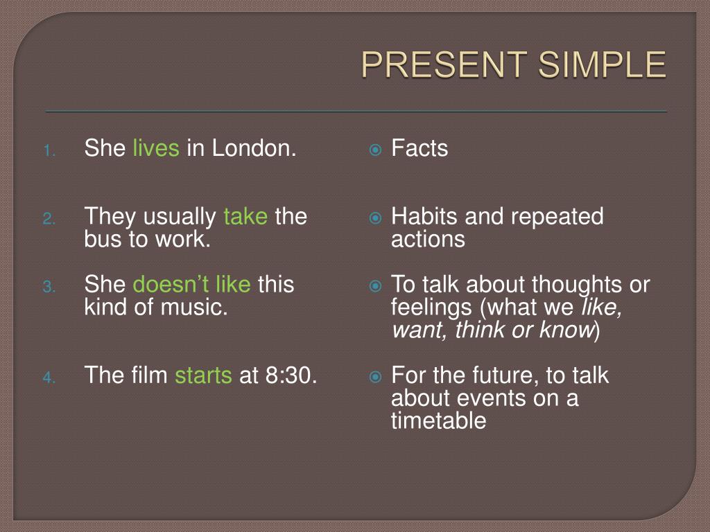 PPT - PRESENT SIMPLE PowerPoint Presentation, free download - ID:505445