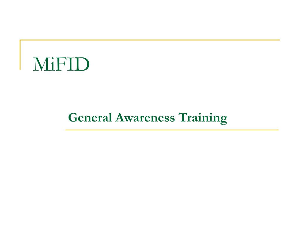 PPT - MiFID PowerPoint Presentation, free download - ID:505799