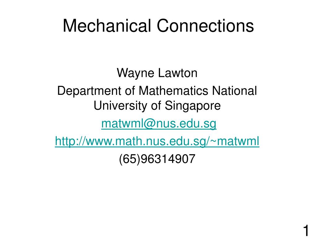 PPT - Mechanical Connections PowerPoint Presentation, free download ...
