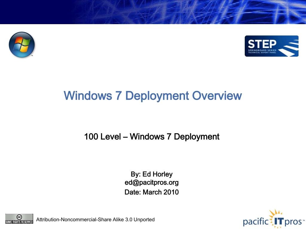 PPT - Windows 7 Deployment Overview PowerPoint Presentation, free ...