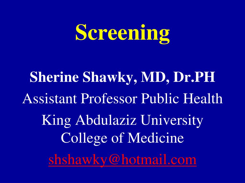 PPT - Screening PowerPoint Presentation, free download - ID:514127