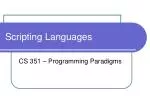 PPT - Scripting Languages PowerPoint Presentation, free download - ID ...