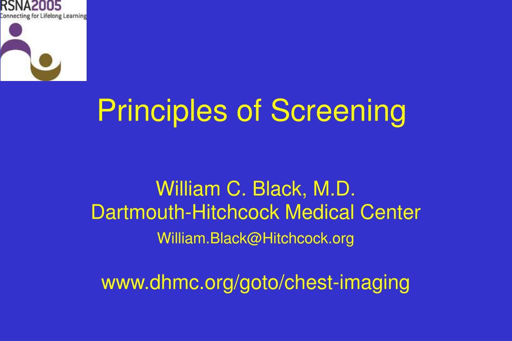 PPT - Principles of Screening PowerPoint Presentation, free download ...