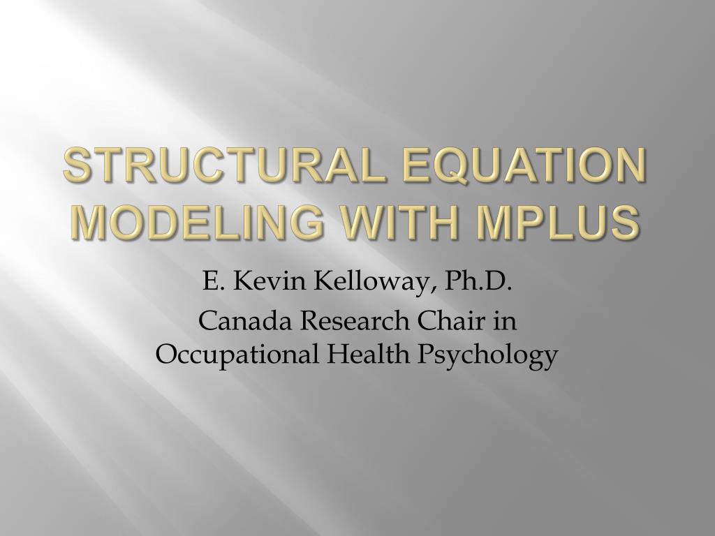 PPT - Structural equation modeling with Mplus PowerPoint Presentation ...