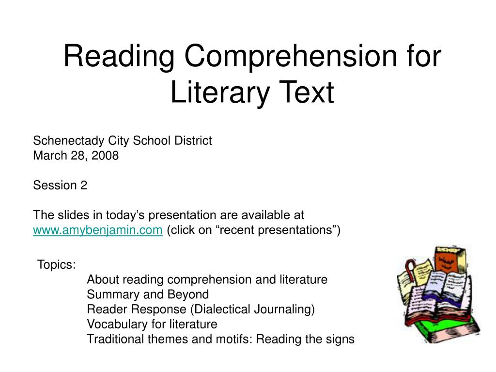 PPT - Reading Comprehension for Literary Text PowerPoint Presentation ...