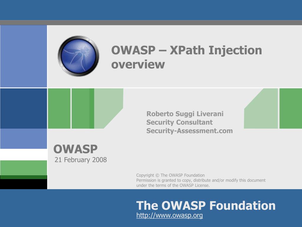 PPT - OWASP – XPath Injection overview PowerPoint Presentation, free ...