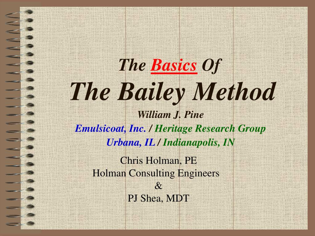 PPT - The Basics Of The Bailey Method PowerPoint Presentation, free ...