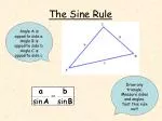 PPT - Sine Rule PowerPoint Presentation, free download - ID:5489503