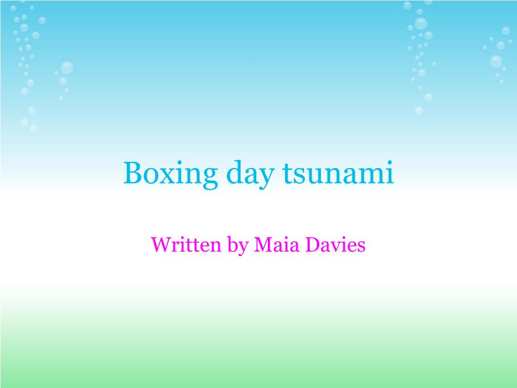 PPT - Boxing day tsunami PowerPoint Presentation, free download - ID:517287