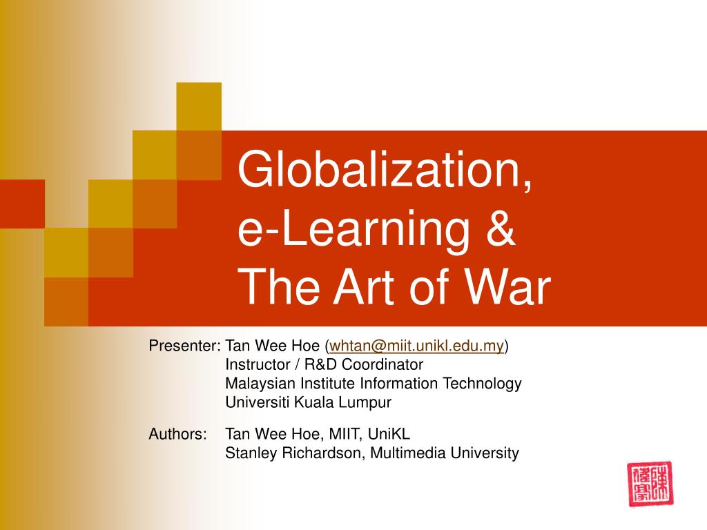 PPT - Globalization, e-Learning & The Art of War PowerPoint ...