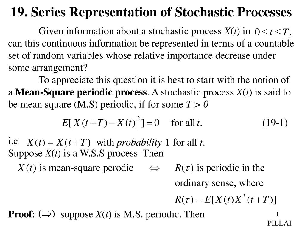 PPT - 19. Series Representation of Stochastic Processes PowerPoint ...