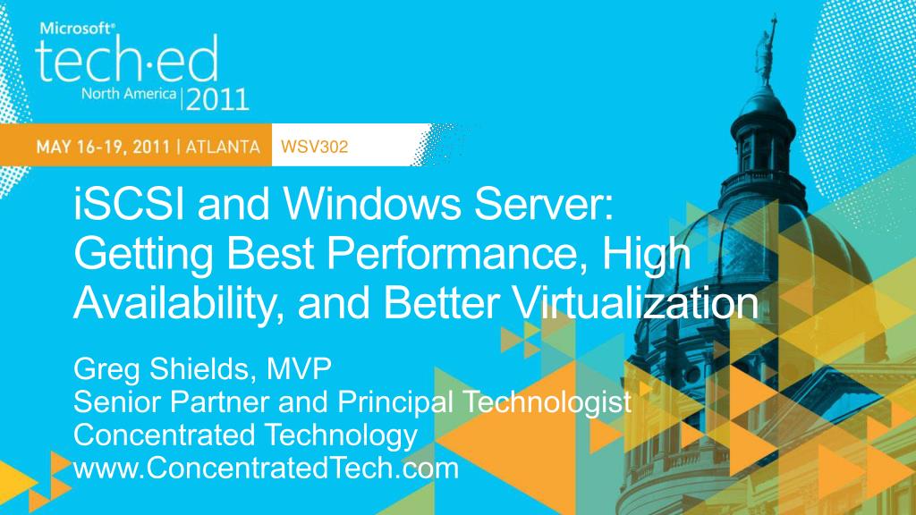 PPT - iSCSI and Windows Server: Getting Best Performance, High ...