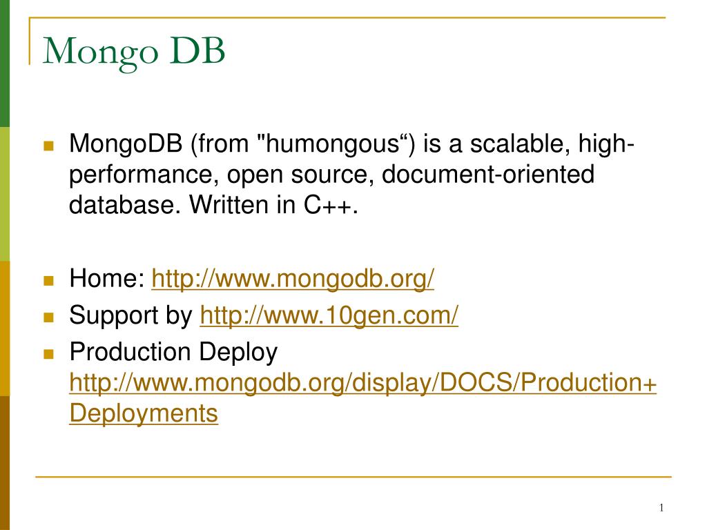 PPT - Mongo DB PowerPoint Presentation, free download - ID:518283
