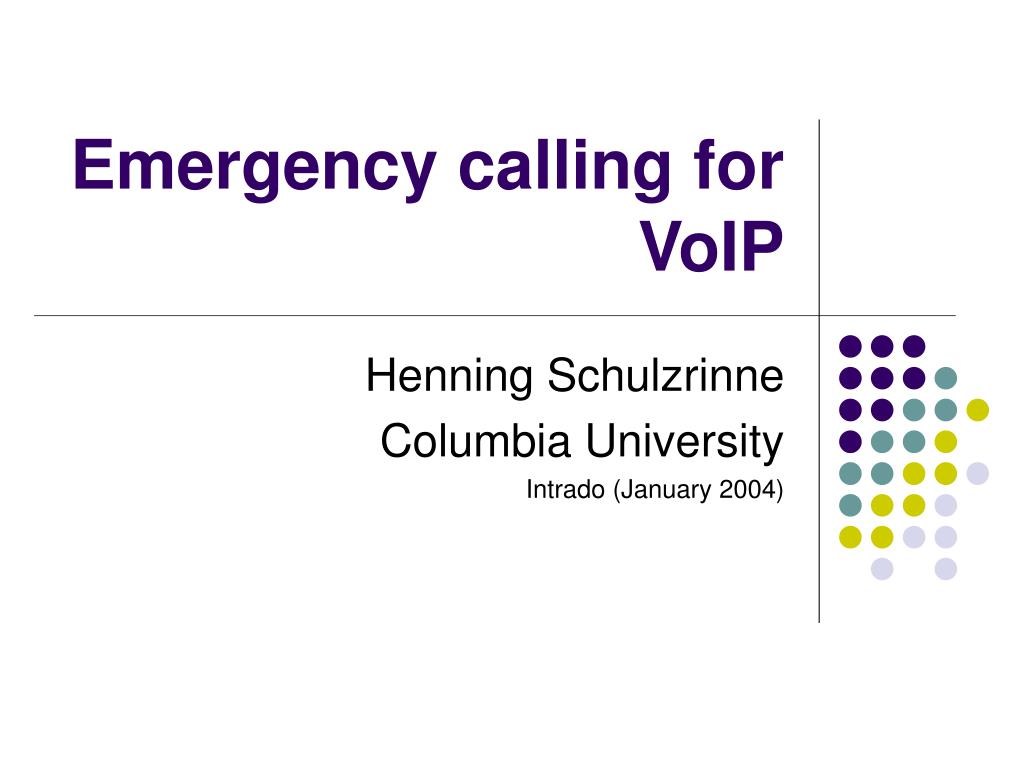 PPT - Emergency calling for VoIP PowerPoint Presentation, free download ...