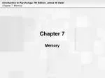 PPT - Lesson 2 – The Multi Store Model of Memory PowerPoint ...