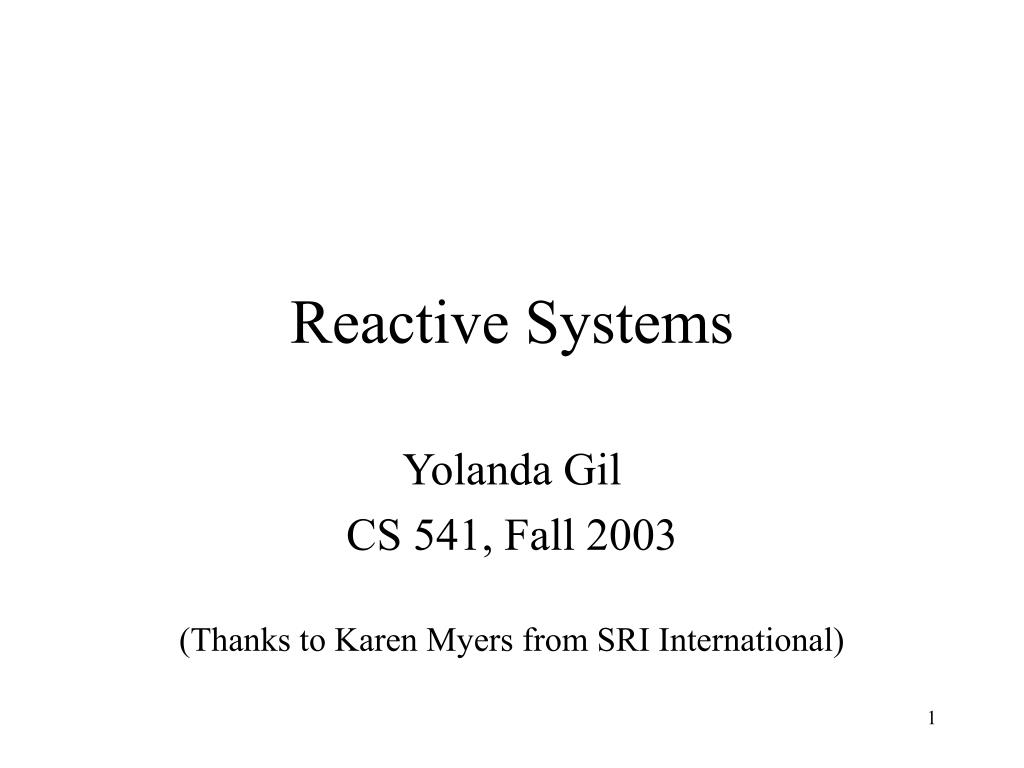 PPT - Reactive Systems PowerPoint Presentation, free download - ID:518335