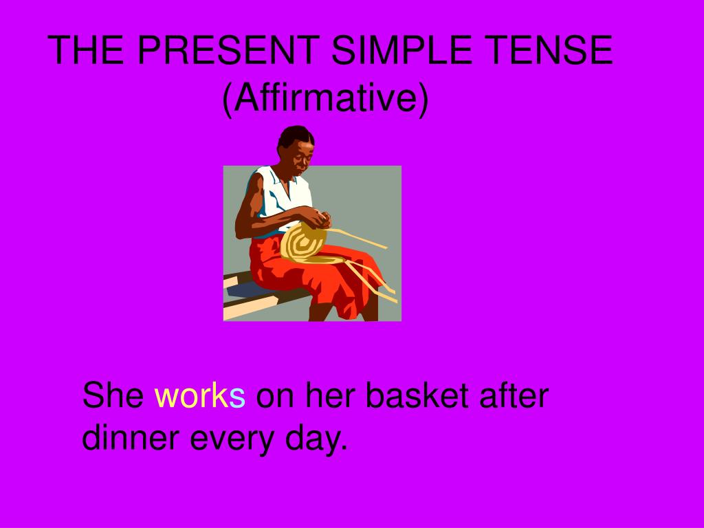 PPT - THE PRESENT SIMPLE TENSE (Affirmative) PowerPoint Presentation ...