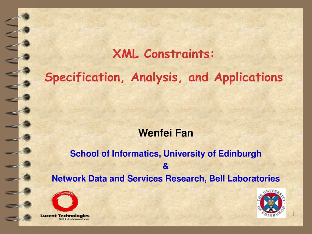Ppt Xml Constraints Specification Analysis And Applications Powerpoint Presentation Id519419