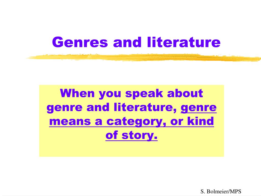 PPT - Genres and literature PowerPoint Presentation, free download - ID ...