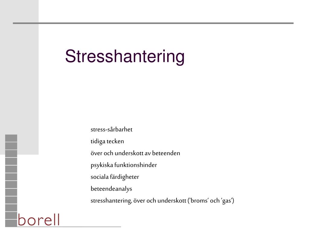 PPT - Stresshantering PowerPoint Presentation, free download - ID:519858