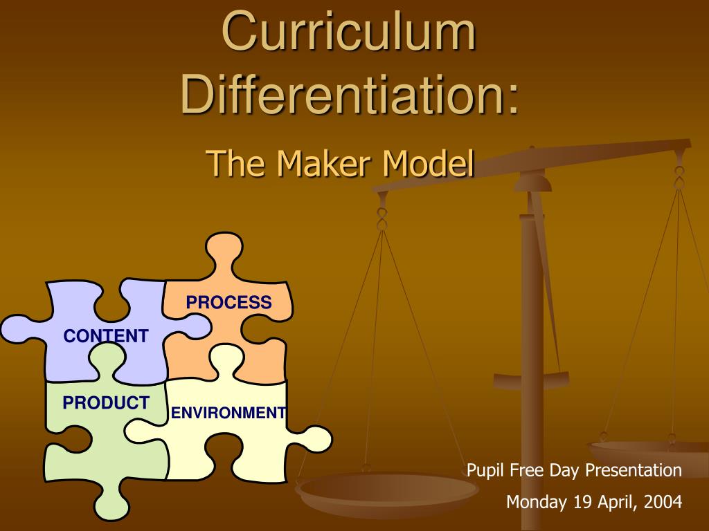 PPT - Curriculum Differentiation: PowerPoint Presentation, free ...